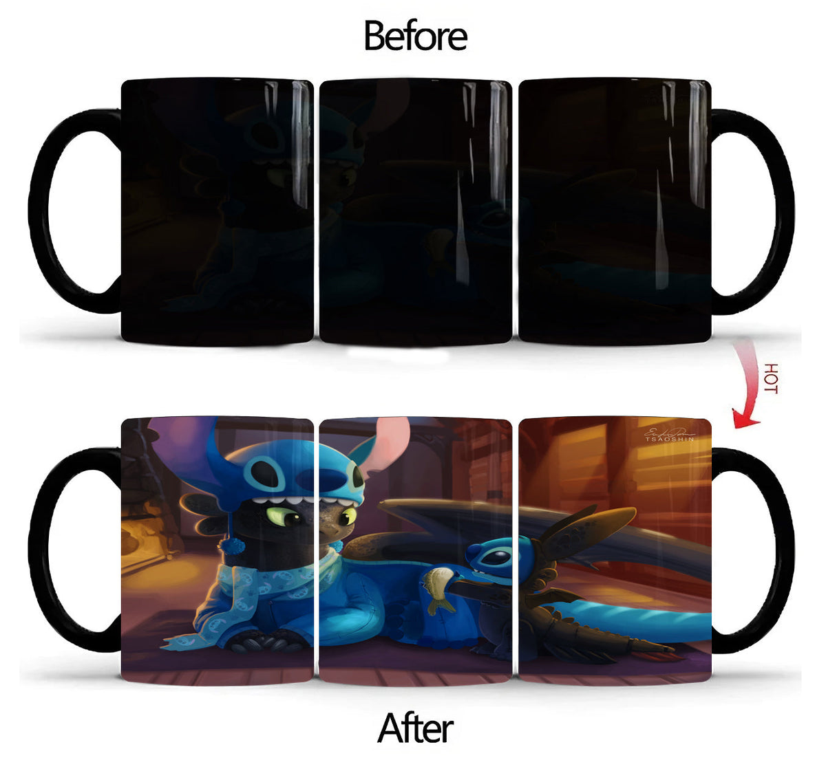 Stitch And Toothless Mug | Stitch Merch